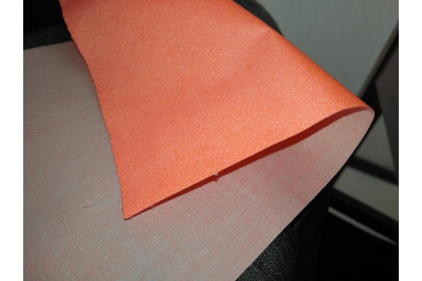 Reflective orange fabric with fluorescent effect 1 m FABRAVA