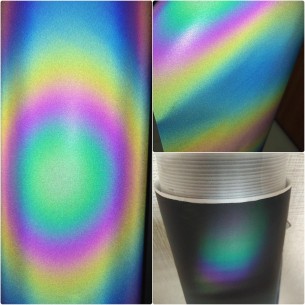 Reflective rainbow fabric blue