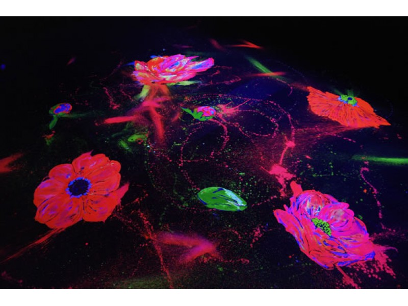 Fluorescent paint for Metal Light very bright under UV light