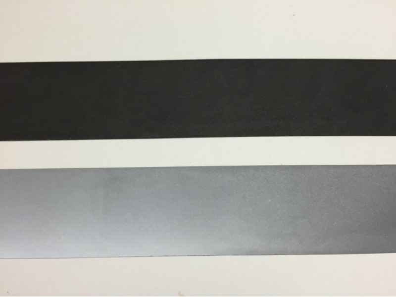 Black reflective fabric with polyester backing 1 m