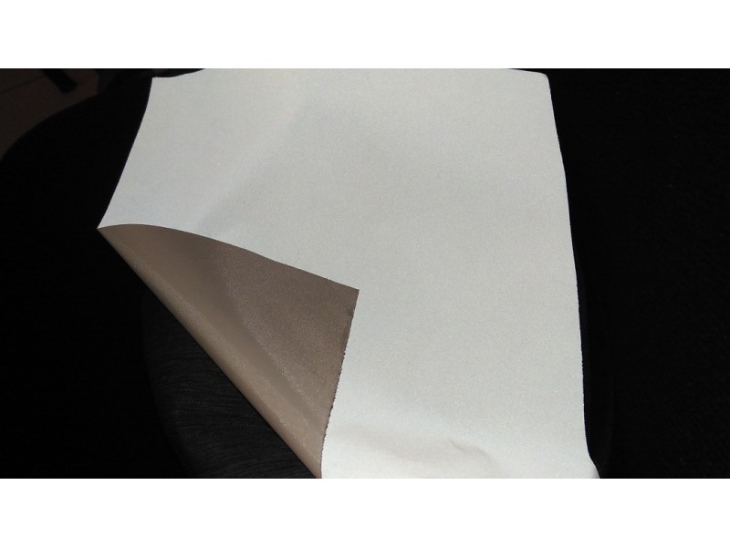 White reflective fabric on polyester backing FABRAVA