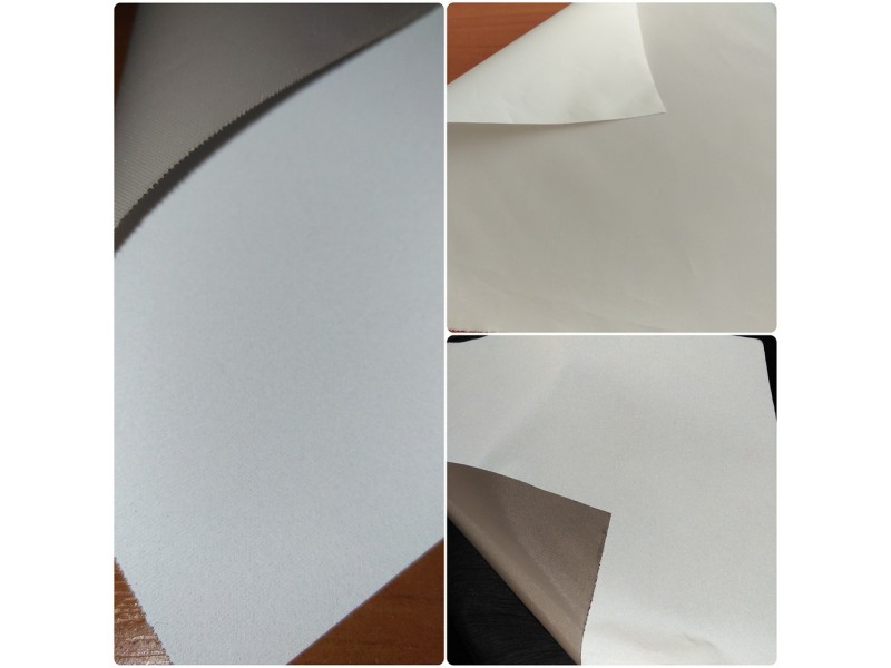 White reflective fabric on polyester backing FABRAVA