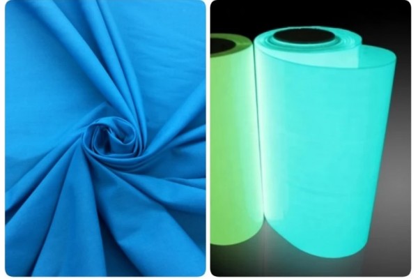 Glow in the dark fabric blue FABRAVA