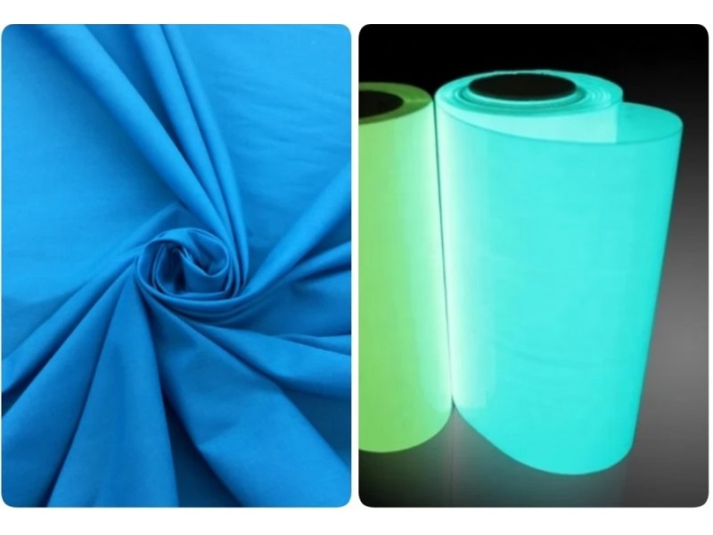 Glow in the dark fabric blue FABRAVA